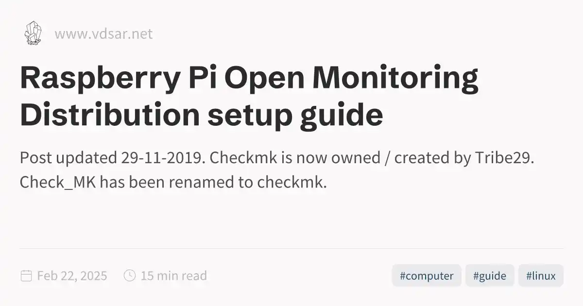 Raspberry Pi Open Monitoring Distribution Setup Guide 9277