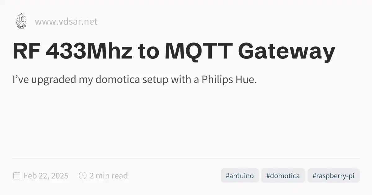 Rf 433mhz To Mqtt Gateway