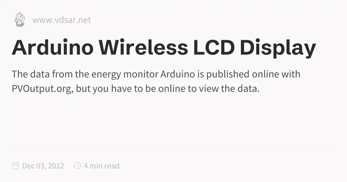 Arduino Wireless LCD Display